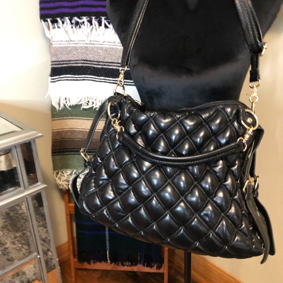 MG collection | Bags | Mg Collection Black Purse Large And Puffy | Poshmark